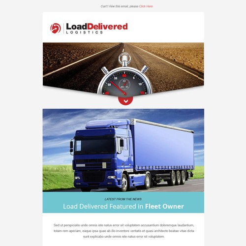 Create an eye-catching newsletter template for Load Delivered Logistics ...