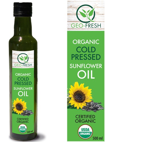 Organic Cold Pressed Oils Label Design | Product label contest