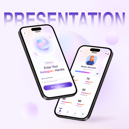 Designs | Top designer needed - Clean and viral UI for our AI Instagram ...