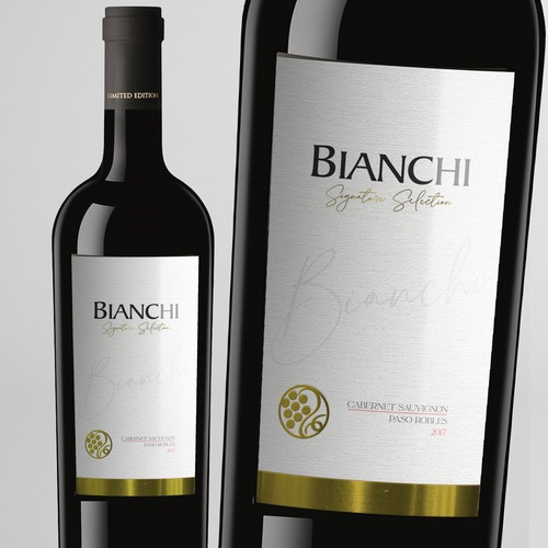 Designs | Bianchi Wine Label | Product label contest