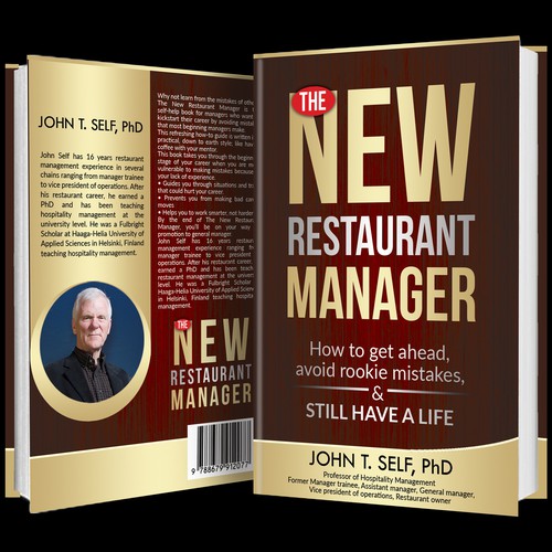 Designs | Self help book cover for new restaurant managers | Book cover ...