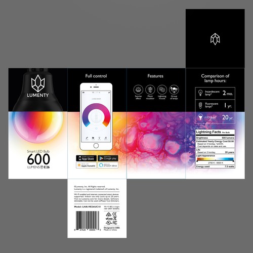 Designs | We need to create a sophisticated package for smart lamps ...