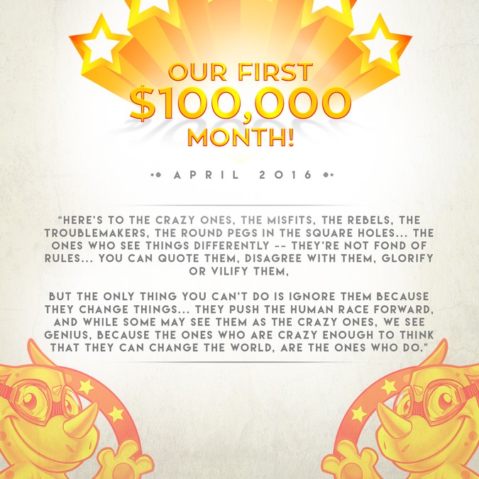 Poster showing major business accomplishment | Poster contest