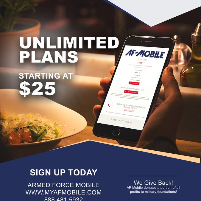 Poster Design for Patriotic Cell Phone Provider. | Poster contest