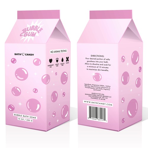 Designs | FUN Colorful Bubble Bath Milk Carton Design for Mass Retailer ...