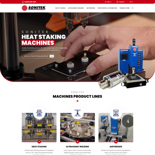 Designs | Industrial Automation Machine Maker Home Page Redesign | Web ...