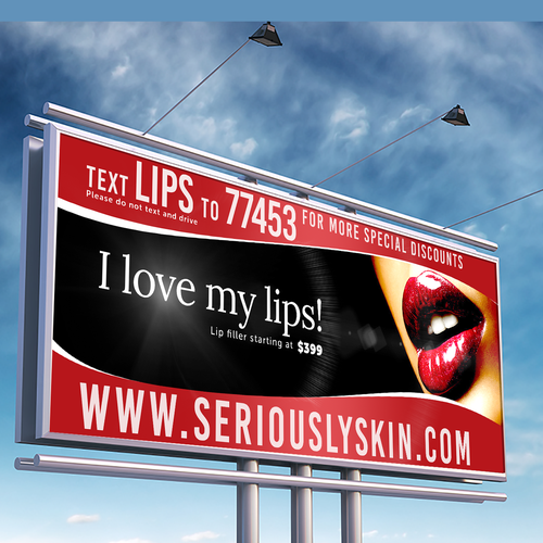 Lip filler Billboard for Medical Spa | Signage contest