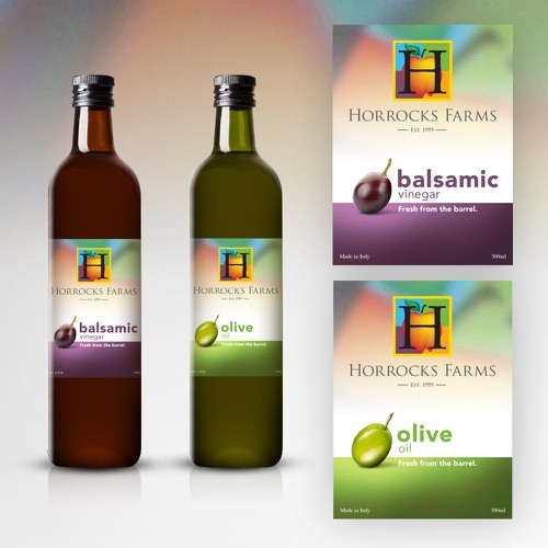 Designs | Olive Oil & Balsamic Vinegar label for Horrocks Farm Market ...