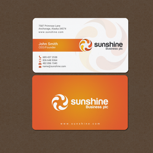 Sunshine | Business card contest