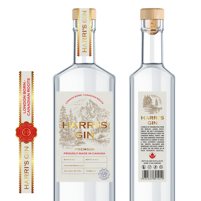 CONTEMPORARY LABEL FOR A NEW GIN | Product label contest