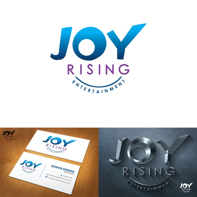 design an illustration that focus around the word JOY with RISING ...