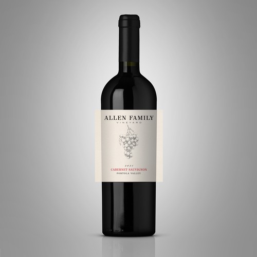 Designs | ALLEN FAMILY VINEYARD | Product label contest