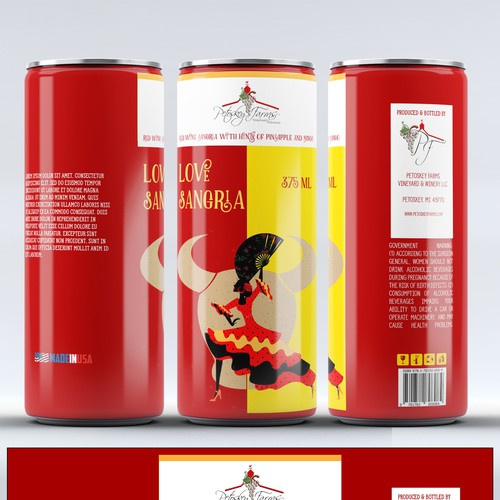 LOVE Sangria Can Label | Product label contest