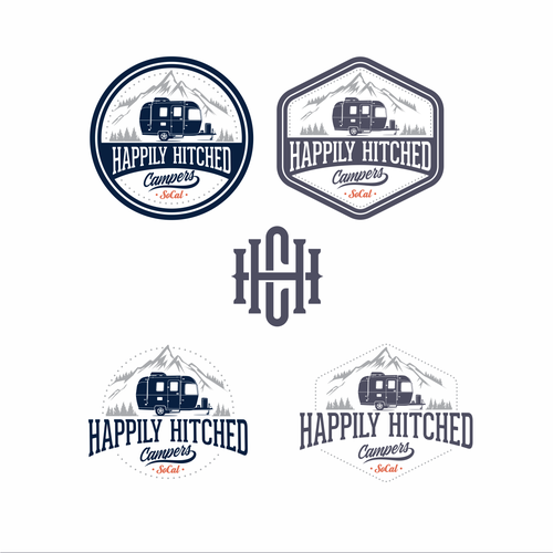 Create a vintage logo for an Airstream Trailer rental company. | Logo ...