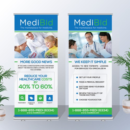 Pop up banners for healthcare trade show | Signage contest