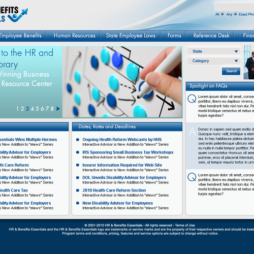 Website intranet landing page redesign | Web page design contest