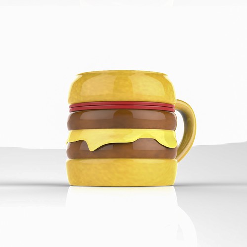 Design a unique and innovative Burger Mug | 3D contest