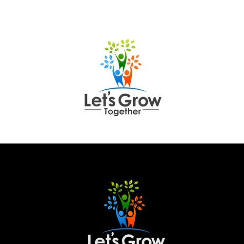 Create a fun logo for an education business "Let's Grow Together ...