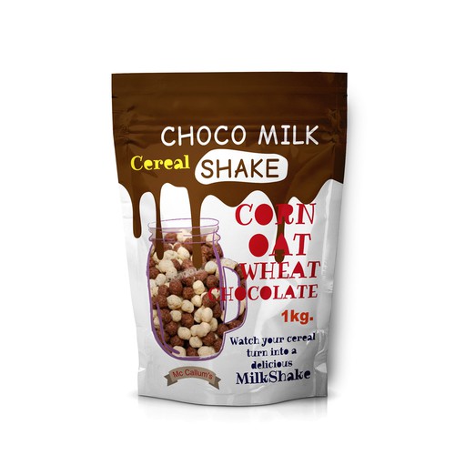 Fun Choco Milk Shake cereal | Product packaging contest