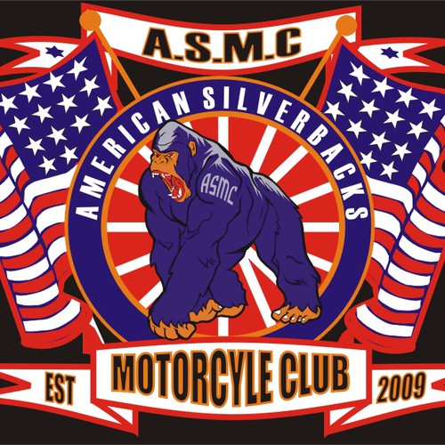t-shirt design for American Silverbacks Motorcycle Club | T-shirt contest