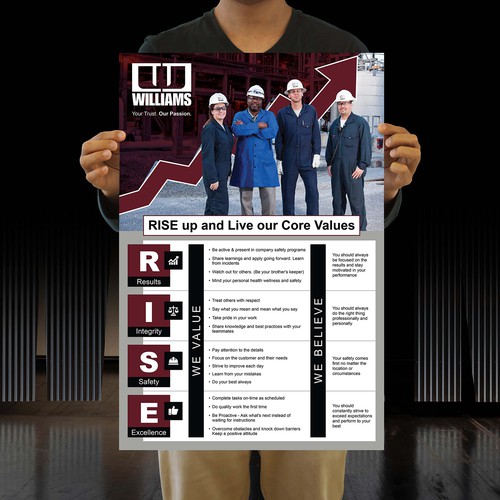 Designs | Posters to RISE up to our company Core Values! | Poster contest