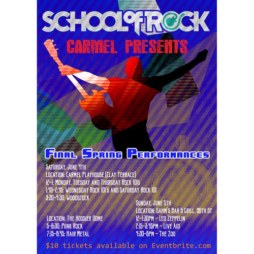 School of Rock Spring Concert Poster | Poster contest