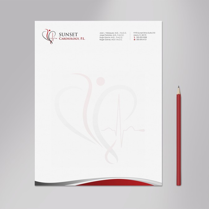 CReate a professional letterhead for a cardiology practice ...