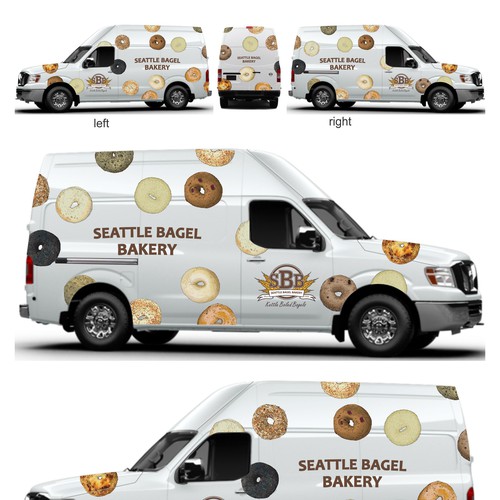 Seattle Bagel Delivery Van | Car, truck or van wrap contest