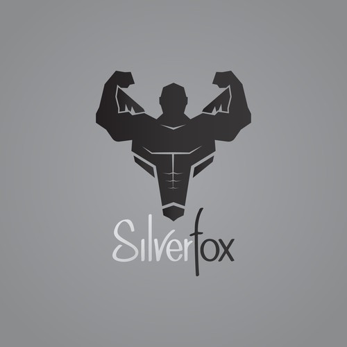 Design a bodybuilder logo with a fox's head for Silver Fox Bodybuilding ...