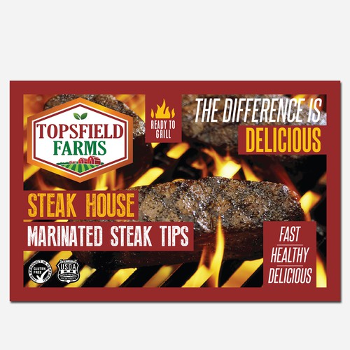 Create new packaging label for national marinated meats brand | Product ...