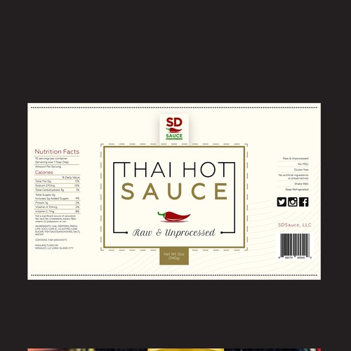 Help me create a new label for my Thai Hot Sauce! | Product label contest