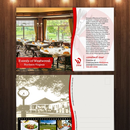 Design a powerful postcard for Westwood Country Club | Postcard, flyer ...