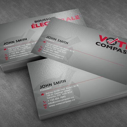 Vote Compass business card design | Stationery contest