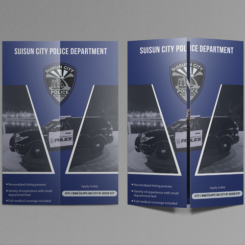 Suisun City Police Department recruitment flyer | Brochure contest