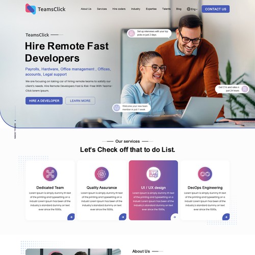 Designs | We need powerfull design for 3 pages for Offshore IT Teams ...