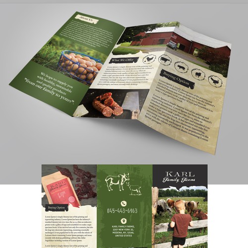 Brochure for a local family farm looking to attract new customers ...
