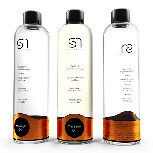 Skin Melody Massage Oil Label | Product label contest