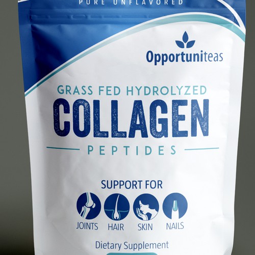 Design collagen supplement pouch packaging | Product packaging contest