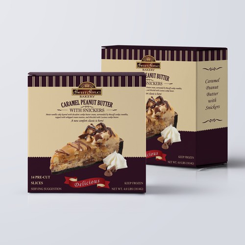 Caramel Peanut Butter with Snickers Cake BOX | Product packaging contest