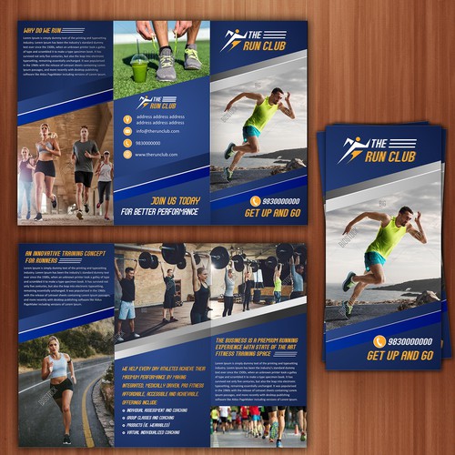 design an innovative brochure for our performance running business ...