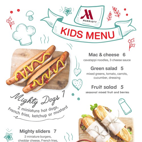 Fun Kids Menu for Marriott Marquis Houston | Menu contest