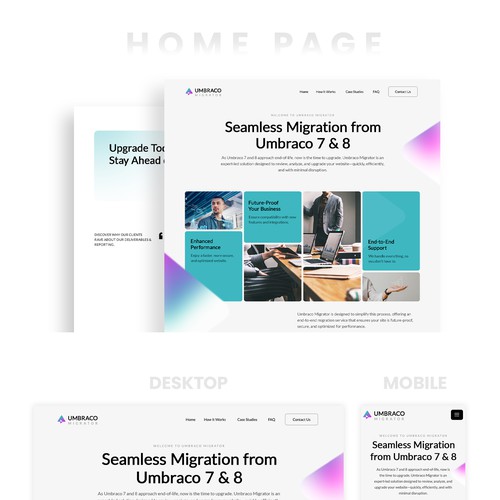 Umbraco migrator | Web page design contest | 99designs