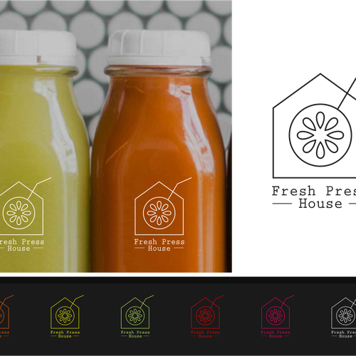 Create a fresh clean logo for an organic cold-pressed juicery in Italy ...