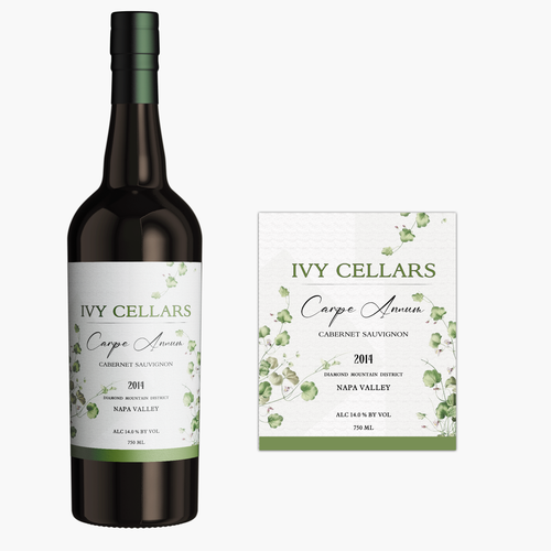 Designs | Ivy Cellars sparkling wine label | Product label contest