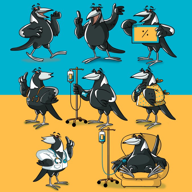 99nonprofits: Design a Magpie Mascot for our charty! | Character or ...