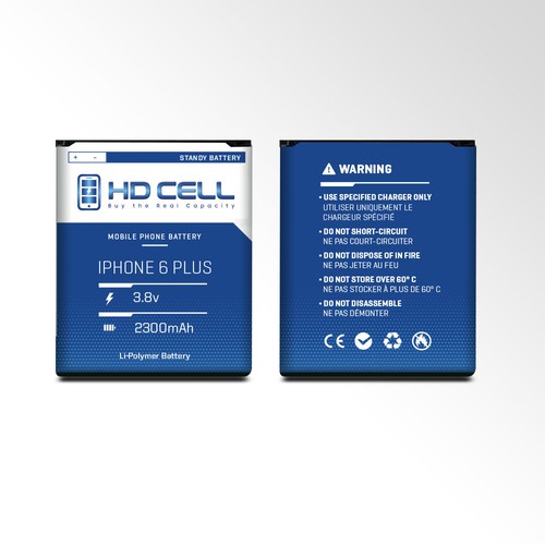 MOBILE PHONE BATTERY LABEL STICKER | Product packaging contest