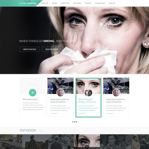 Web Portal Project of Natural Disaster Awareness | Web page design contest