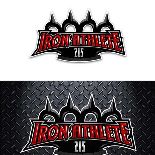 Create a bada$$ logo for IRON ATHLETE - a sport performance training ...