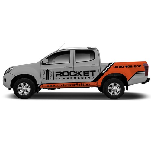 ROCKET SCAFFOLDING - eye catching vehicle wrap | Car, truck or van wrap ...