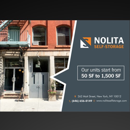 Create a captivating marketing flyer for Nolita Self-Storage | Postcard ...